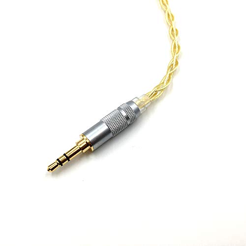 Linsoul Soft Silver Plated Cable for Shure SE215 LZ Shozy hibiki Kinera H3 Earphone IEMs (MMCX, 3.5mm Plug)