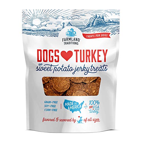 Farmland Traditions Filler Free Dogs Love Turkey & Sweet Potato Premium Jerky Treats for Dogs, 3 lb. Bag