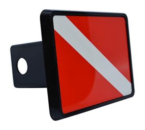 diver down flag trailer hitch cover plug gift idea scuba diving