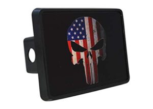 usa american flag trailer hitch cover plug us patriotic vintage special forces skull