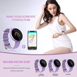 Women's Smart Watch, Fitness Tracker Smart Watch for Women, Color Touch Screen, Fitness Sleep Monitor Waterproof Call Reminder with Text GPS Auto Wake Screen Smartwatches for iPhone Android