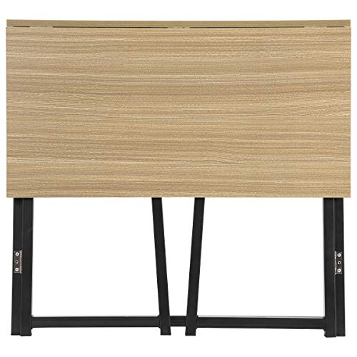 Tangkula Folding Desk No Assembly Required, Foldable Computer Desk for Small Spaces, Portable Small Collapsible Desk, Space Saving Foldable Laptop Table Home Office Desk (Natural)