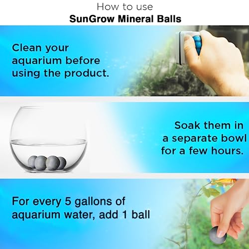 SunGrow Shrimp Tourmaline Balls, Calcium-Rich Balls, Successful Shedding, Increase Survival Rate, Impart Vibrance, Cool Décor with Health Benefits