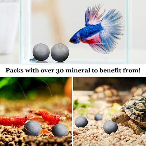 SunGrow Shrimp Tourmaline Balls, Calcium-Rich Balls, Successful Shedding, Increase Survival Rate, Impart Vibrance, Cool Décor with Health Benefits