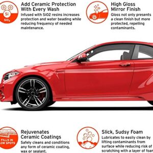 Ceramic Car Shampoo - Car Soap Foam Car Wash - Adds Hydrophobic Protection With Every Wash | Maintains Ceramic Coatings, Waxes Or Sealants | Fortified With Sio2 Ingredients For Incredible Shine