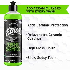 Ceramic Car Shampoo - Car Soap Foam Car Wash - Adds Hydrophobic Protection With Every Wash | Maintains Ceramic Coatings, Waxes Or Sealants | Fortified With Sio2 Ingredients For Incredible Shine