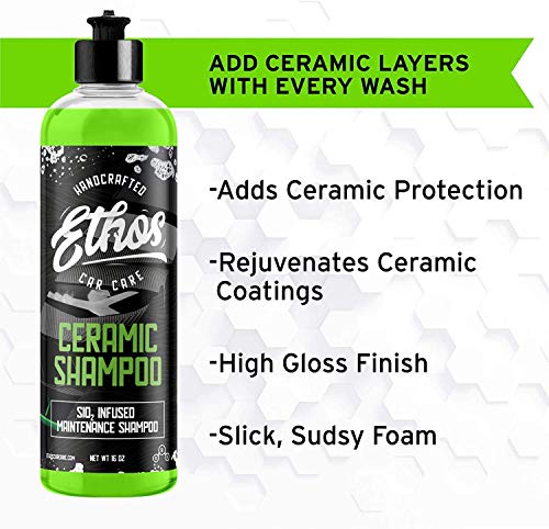 Ceramic Car Shampoo - Car Soap Foam Car Wash - Adds Hydrophobic Protection With Every Wash | Maintains Ceramic Coatings, Waxes Or Sealants | Fortified With Sio2 Ingredients For Incredible Shine