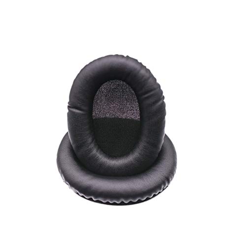 Meijunter Replacement Earpads Cushions Cover for Kingston HyperX Cloud Flight Wireless Gaming Headset - Leather Ear Pad Foam Earmuffs 2 Pcs（Black）