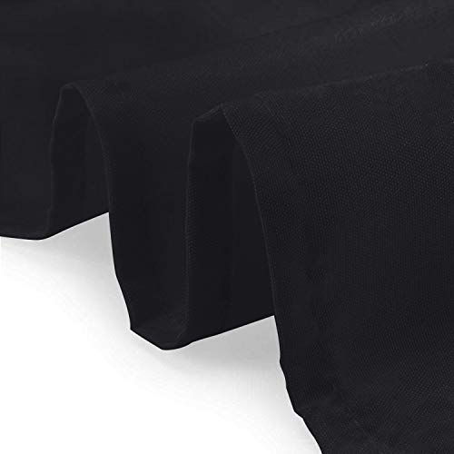 ABCCANOPY 6 FT Rectangle Dinner Tablecloth Table Cover for Rectangular Table in Washable Polyester Great for Buffet Table, Parties, Birthday, Wedding Housewares (Black)