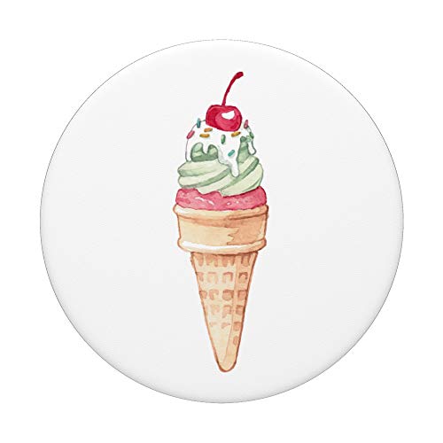 Watercolor Ice Cream PopSockets Grip and Stand for Phones and Tablets