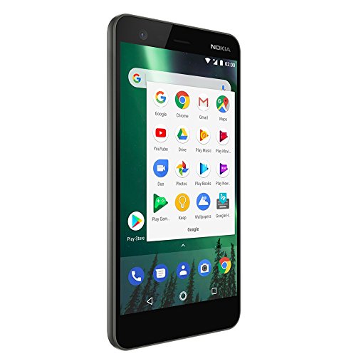 Nokia 2 - Android - 8GB - Single SIM Unlocked Smartphone (AT&T/T-Mobile/MetroPCS/Cricket/H2O) - 5" Screen - Black - U.S. Warranty