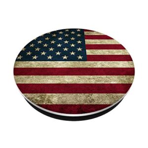 USA Flag Vintage American US Stars & Stripes Distressed PopSockets PopGrip: Swappable Grip for Phones & Tablets