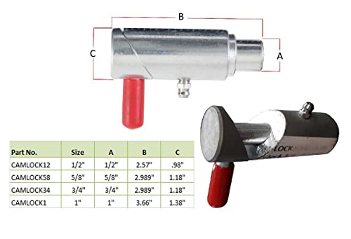 Mytee Products (2 Pack) 5/8" Cam Lock Wrecker, Tow Truck Spring Loaded Twist Lock Plunger Pin