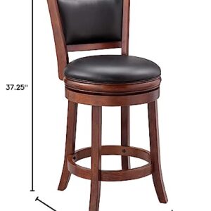 Ball & Cast Swivel Counter Height Barstool 24 Inch Seat Height Cherry Set of 1