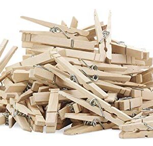 Lifegoods4u Wooden Clothespins. Set of 50 Durable Long Lasting clothespins