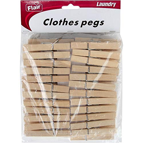 Lifegoods4u Wooden Clothespins. Set of 50 Durable Long Lasting clothespins