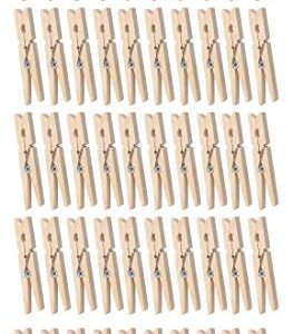 Lifegoods4u Wooden Clothespins. Set of 50 Durable Long Lasting clothespins