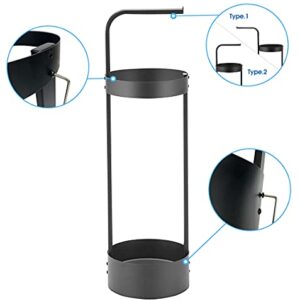 JackCubeDesign Steel Umbrella Stand Entryway Space Saving Umbrella Holder Organizer for Front Door(Black) – MK444A