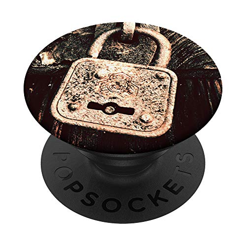 Vintage Retro Love Padlock PopSockets Grip and Stand for Phones and Tablets