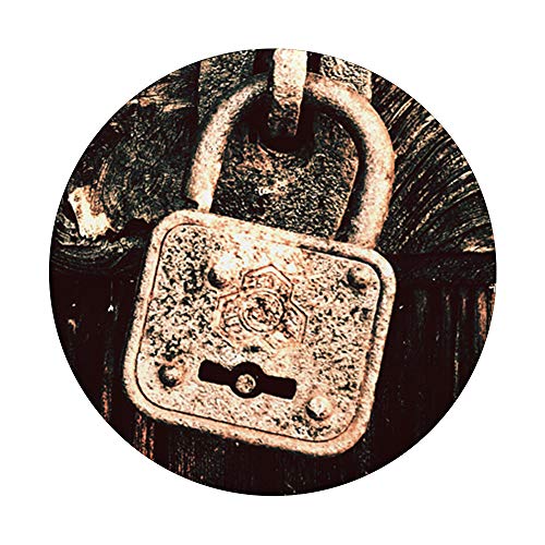 Vintage Retro Love Padlock PopSockets Grip and Stand for Phones and Tablets