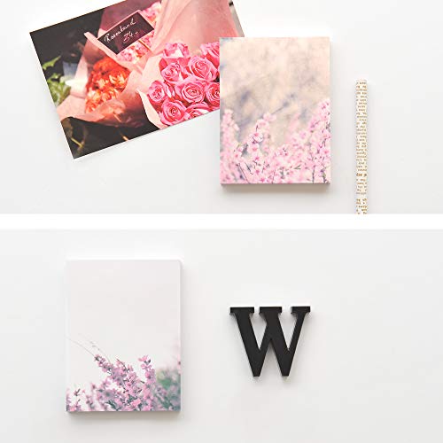 Monolike Memopad Spring Photo design SET - 4 Packs, 4 Different Designs, 100 Sheets Per Pad, Total 400 Sheets, Note pads, Writing pads, 3.15 x 4.17 Inches