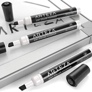 ARTEZA Black Dry Erase Markers, Bulk Pack of 52 Whiteboard Markers, Chisel Tip, Low-Odor Ink, Long-Lasting & Easy-to-Erase, Ideal for School, Office, Homeschooling and Teachers