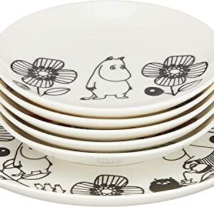 山加商店 Yamaka Shoten Moomin MM1400-52 Moomin Valley Plate, 6-Piece Set, Microwave, Dishwasher Safe, Moomin Goods, Scandinavian, Mother's Day, Gift, Tableware, Gift, Wedding Gift, Made in Japan