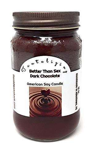 Dark Chocolate Soy Candle, Better Than Sex, 16 Oz 100% Soy