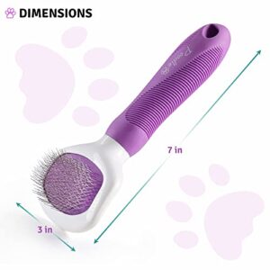 Poodle Pet Slicker Brush for Small and Large Dogs Pet Hair Remover | Effectively and Effortlessly Removes Tangles, Mats, and Loose Hair | for Short or Long Hair(Grooming Brush)