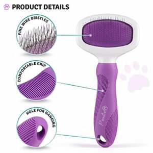 Poodle Pet Slicker Brush for Small and Large Dogs Pet Hair Remover | Effectively and Effortlessly Removes Tangles, Mats, and Loose Hair | for Short or Long Hair(Grooming Brush)