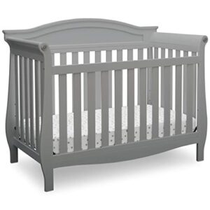 delta children lancaster 4-in-1 convertible baby crib, grey