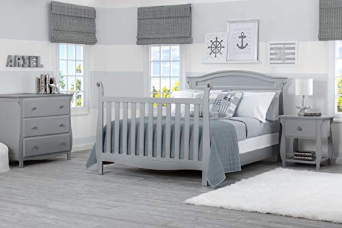 Delta Children Lancaster 4-in-1 Convertible Baby Crib, Grey