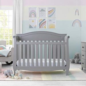 Delta Children Lancaster 4-in-1 Convertible Baby Crib, Grey