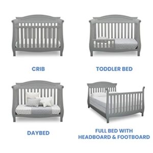 Delta Children Lancaster 4-in-1 Convertible Baby Crib, Grey