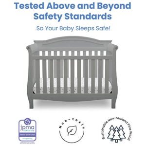 Delta Children Lancaster 4-in-1 Convertible Baby Crib, Grey