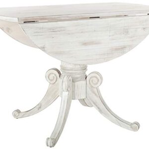 Safavieh Home Forest Traditional Antique White Drop Leaf Dining Table