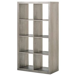 better homes and gardens 8 cube storage organizer, multiple colors rustic grey