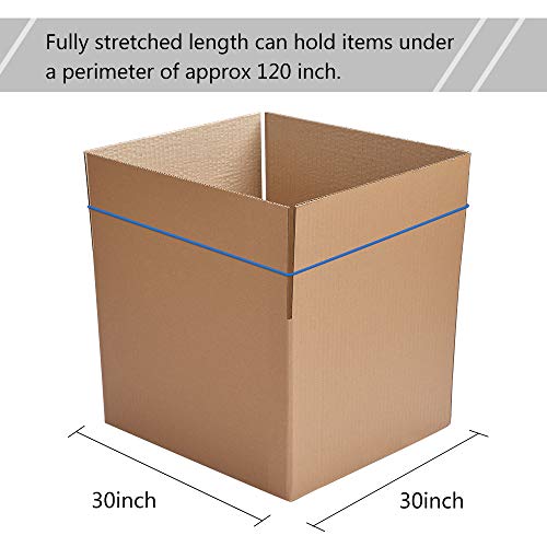 Coopay 12 Inches Large Heavy Duty Rubber Bands Trash Can Bands for Office Supply, File Folders, Cat Litter Box, 30 Pack (Blue)