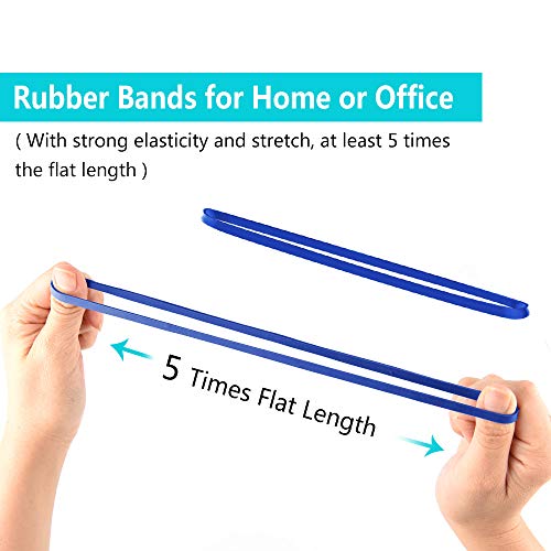 Coopay 12 Inches Large Heavy Duty Rubber Bands Trash Can Bands for Office Supply, File Folders, Cat Litter Box, 30 Pack (Blue)