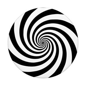 Hypnotic Spiral Black and White