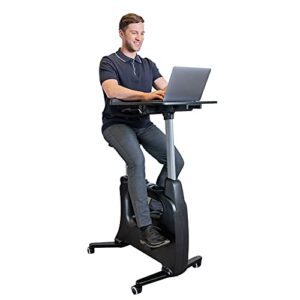 flexispot computer workstation standing desk exercise bike home office furniture desk -deskcise pro（black）