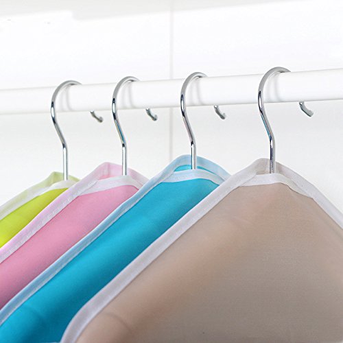 YOMXL Crystal Clear Hanger Storage Organizer 16 Pockets Over The Door Wall Hanging Storage Bags for Socks,Bra,Underwear Organizer (Medium, Beige)