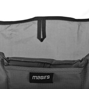 Masirs Ripstop Reusable Grocery Shopping Bag - Replace Paper and Plastic Bags with Large, Strong Eco Friendly Bags. Turns into a Carrying Pouch when Folded into Its Own Pocket. (GREY | 6-PACK)