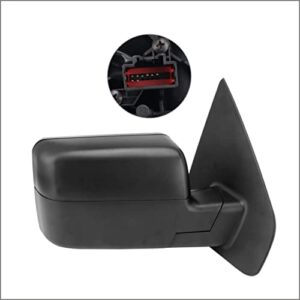 Perfit Zone Towing Mirrors Replacement Fit for 2004-2006 F150, POWER HEATED,W/AMBER SIGNAL,BLACK,RIGHT(Passenger Side)