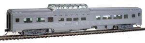 walthers ho scale 85' budd dome coach atchison topeka santa fe/atsf (silver)