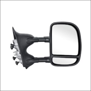 Perfit Zone Towing Mirrors Replacement Fit for 1999-2007 F-250 F-350 F-450 F-550 SUPER DUTY, MANUAL,W/O HEATED,W/O SIGNAL,BLACK (PAIR SET)