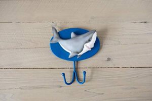 borders unlimited fish 'n sharks towel or coat/bookbag wall hook, multicolor