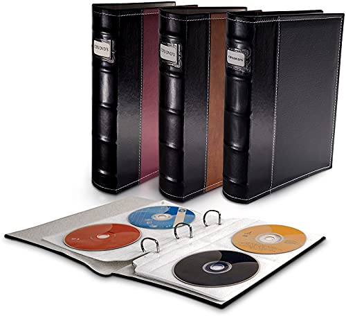 Bellagio-Italia Insert Sheets for CD/DVD Storage Binder - Holds DVDs, CDs, Blu-Rays & Video Games - Acid-Free Binder Organizer Sheets - 16 Sheets - 2 Pack