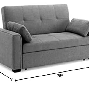 Night & Day Furniture Nantucket Full Light Grey Sofa Sleeper