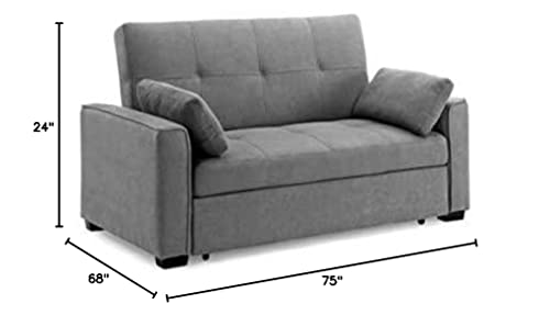 Night & Day Furniture Nantucket Full Light Grey Sofa Sleeper